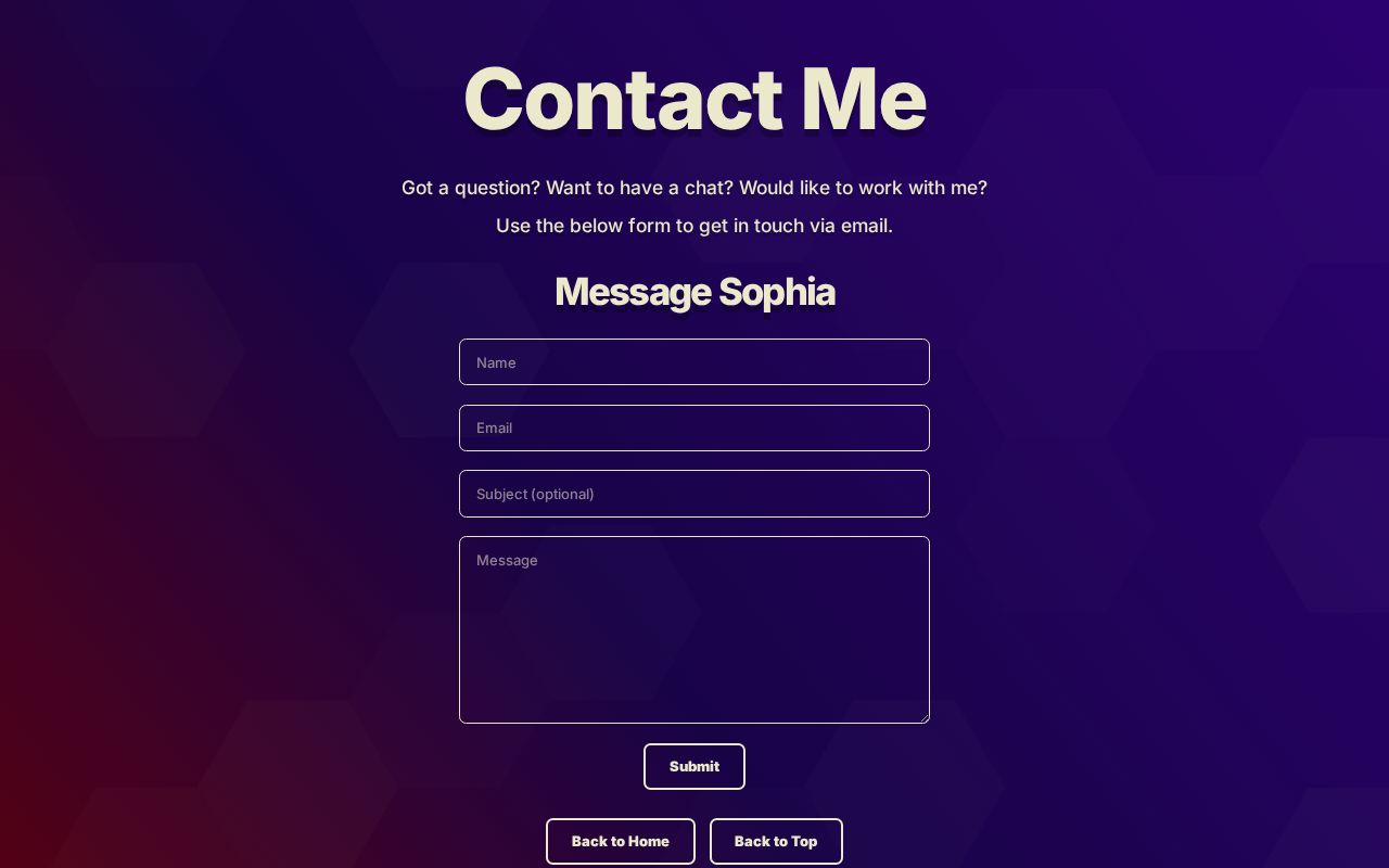 Contact Form Sophia Ashley